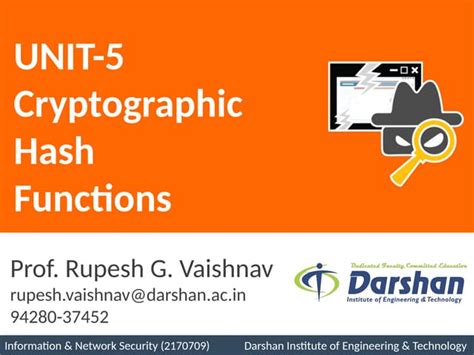 Cryptographic Hash Functions In Securitypptx