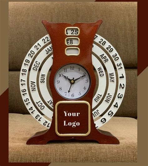 Plastic Wooden Table Clock Shape Round At ₹ 350piece In Mumbai Id 23545553148