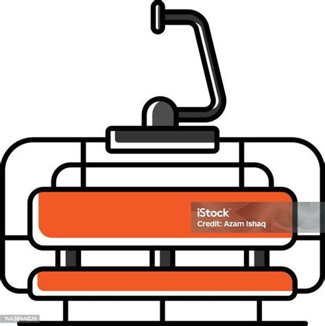 체어리프트 백 뷰 벡터 색 누락 아이콘 디자인 겨울 시즌 요소 기호 스노보드 장비 기호 익스트림 스포츠 스톡 일러스트 공중 리프트 개념 겨울에 대한 스톡 벡터 아트 및 기타