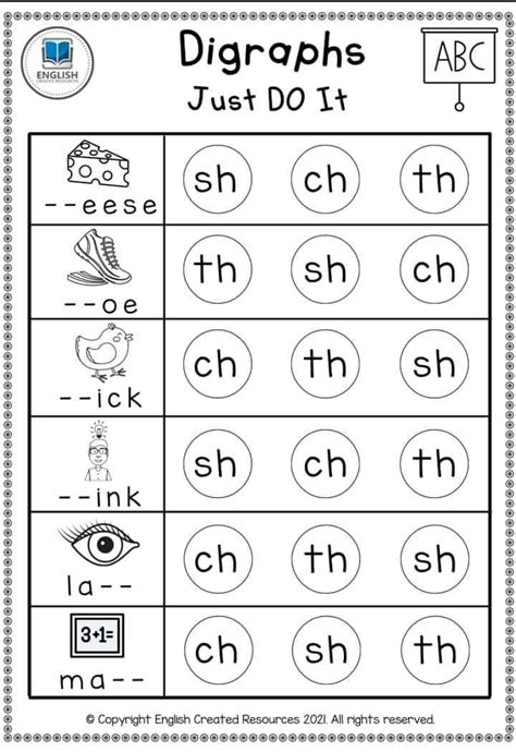 Digraph Worksheet Digraphs Worksheets Free Digraphs Worksheets