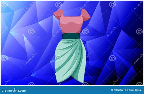 Mock Up Illustration Of Dress On Abstract Background Stock Vector Illustration Of Garment