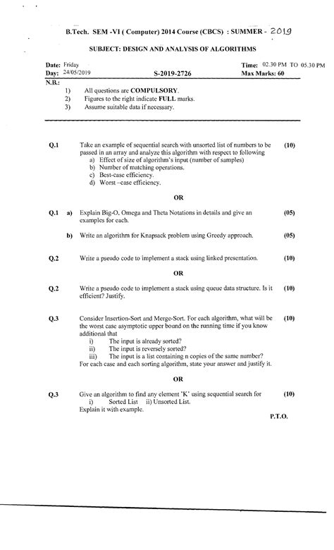 Design Analysis Of Algorithms Studocu