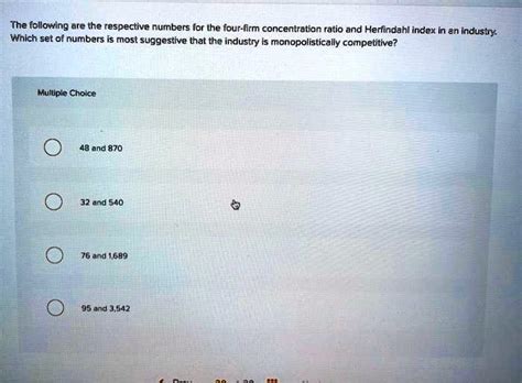 solved the following are the respective numbers for the four firm