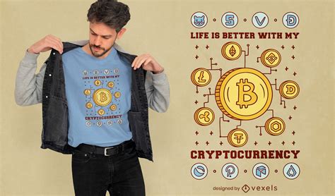 Cyptocurrency Symbols T Shirt Design Vector Download