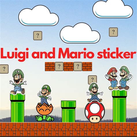 Luigi Mario Svg Luigi Svg Luigi Stickersuper Mario Svgmario Svg Png Etsy