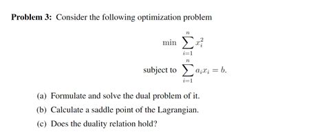 solved problem 3 consider the following optimization