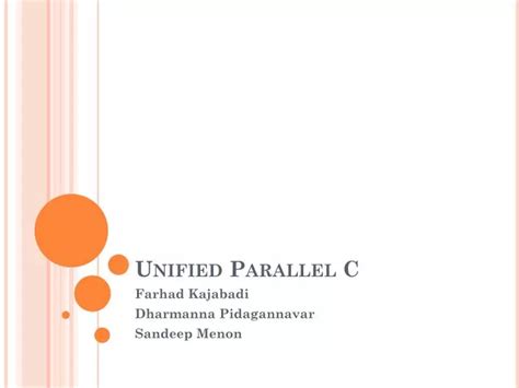 ppt unified parallel c powerpoint presentation free download id
