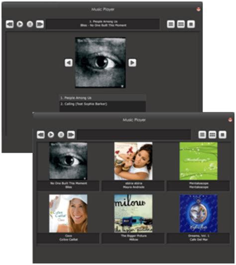 Music Player Coverview And Gridview Generated By Flexixml Download Scientific Diagram