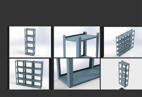 Industrial Metal Modular Shelving In Sldprt Cad 3 53 Mb Bibliocad