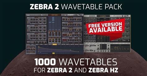 Zebra 2 Wavetable Pack Ocean Swift Synthesis