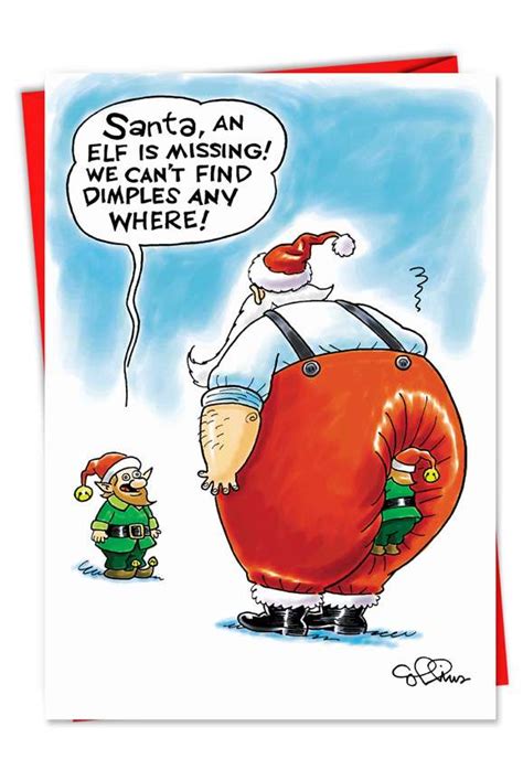 Funny Missing Elf Christmas Card Nobleworkscardscom