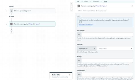 Openai Translate Recording Action Workato Docs