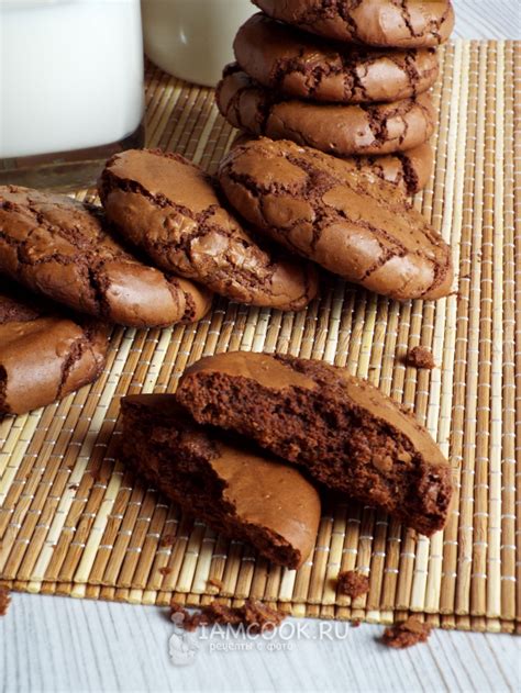 Шоколадное печенье «Брауни с трещинками — рецепт с фото пошагово