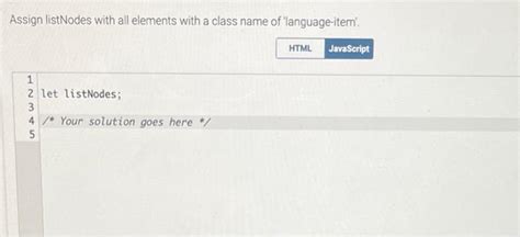 solved assign listnodes with all elements with a class name