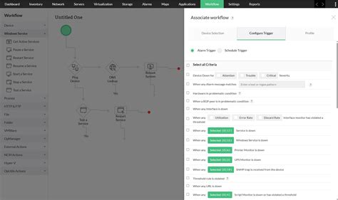 Trigger Workflow Opmanager Help