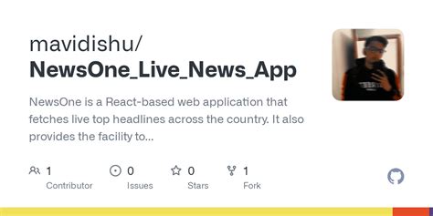 Github Mavidishunewsonelivenewsapp Newsone Is A React Based Web Application That Fetches