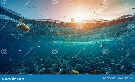 Plastic Pollution In Ocean Problem Plastic Bottles And Microplastics