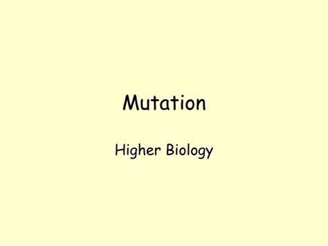 PPT Mutation PowerPoint Presentation Free Download ID 592826