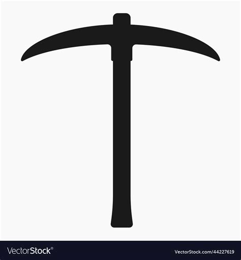 Mining Pick Shape Icon Flat Royalty Free Vector Image
