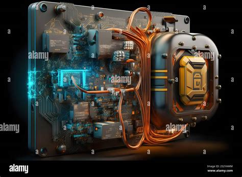 A Board With Chips And A Gaming Graphics Card Processor Progressive Cooling System For The