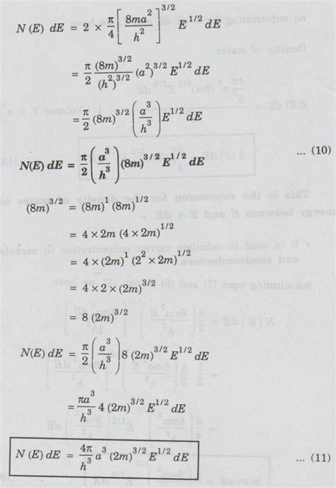 Density Of Energy States Definition Formula Derivation Equation