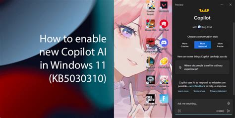 How To Enable New Copilot AI In Windows 11 KB5030310