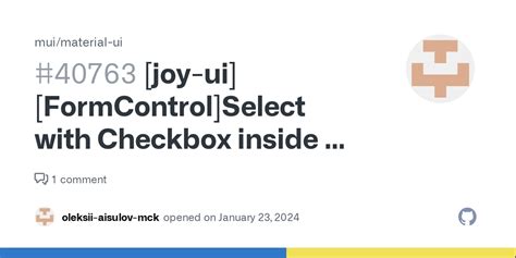 Joy Ui Formcontrol Select With Checkbox Inside An Option Wrapped In
