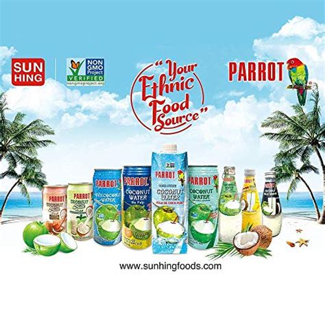 Parrot Brand Coconut Water No Pulp 164 Fl Ozpack Of 12