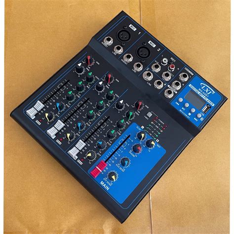 สเตอริโอมิกเซอร์ Blue Tooth Usb Mp3 4ช่อง ผสมสัญญาณเสียง แต่งเสียง ร้องเพลงคาราโอเกะมีบลูทูธ