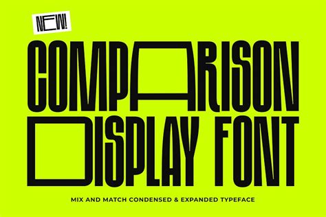 Comparison Display Font All Free Fonts