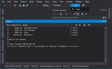 android emulator vs2015 missing debug targets for taco stack overflow
