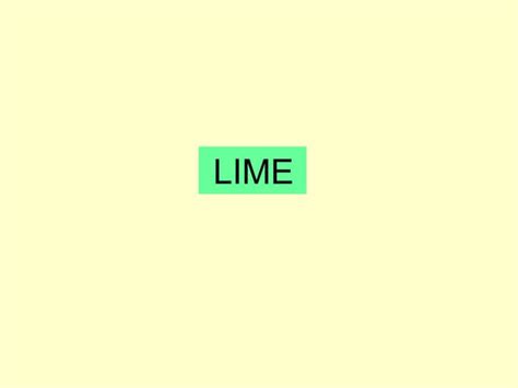 Lime Classification Properties Uses Pptx