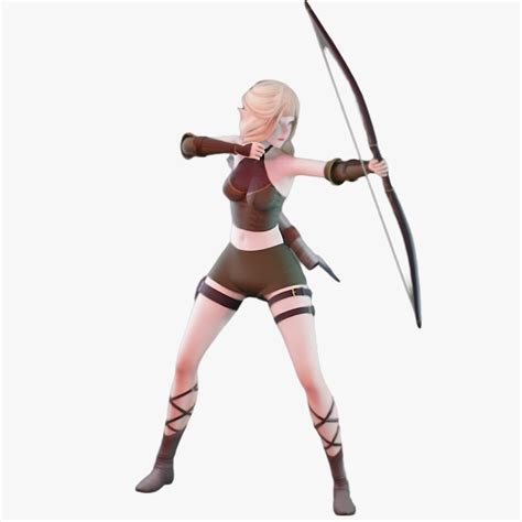 Elf Archer Realistic Female Character Blender Ue5 Unity 40