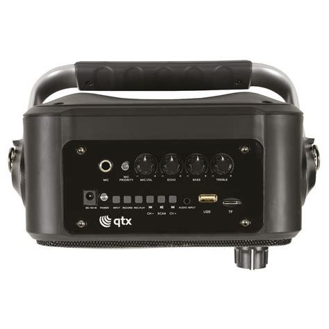 Disc Qtx Qx05pa Portable Bluetooth Pa Speaker Black At Gear4music