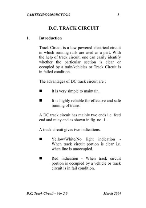 Dc Track Circuit Diagram