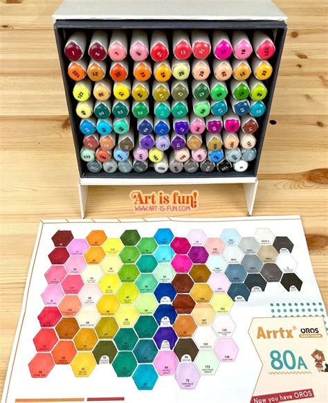 Arrtx Oros Color Chart Dual Tipped Alcohol Markers
