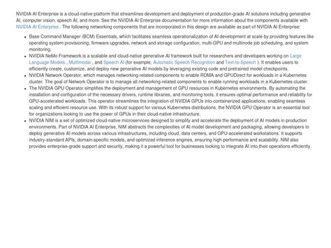 software components generative ai in the enterprise with nvidia gpus nvidia networking and
