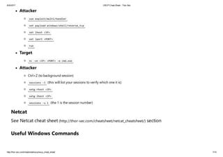 Oscp Cheat Sheets By Thor Sec PDF Oscp Cheat Sheets By Thor Sec PDF
