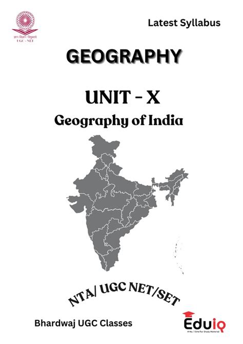 Eduiq Geography Printed Notes Of Unit Vi X With Mcqs For Ugc Net Jrf