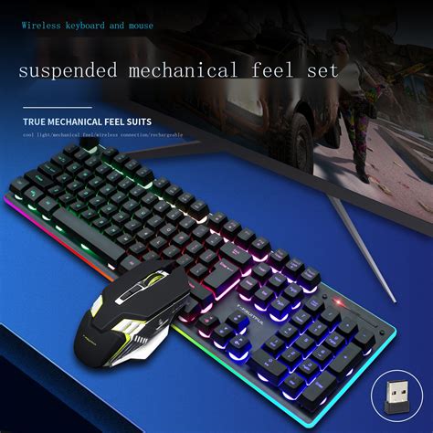 Km99 Office And Home Game Keyboard And Mouse Set Wireless Luminous Game