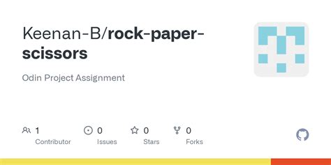 GitHub Keenan B Rock Paper Scissors Odin Project Assignment