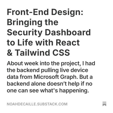 Building A Security Dashboard With React Tailwind Css Typescript Vite And Shadcnui Noah