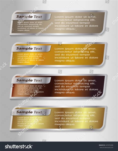 Colorful Modern Text Box Template Website Stock Vector Royalty Free