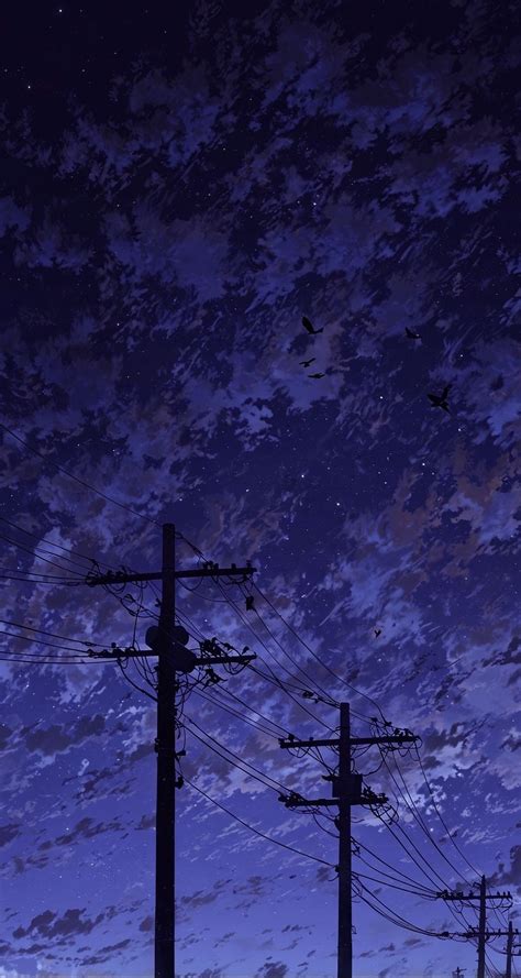 Anime Night Sky Wallpaper 4k Iphone