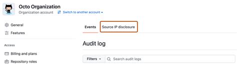 Displaying IP Addresses In The Audit Log For Your Organization GitHub