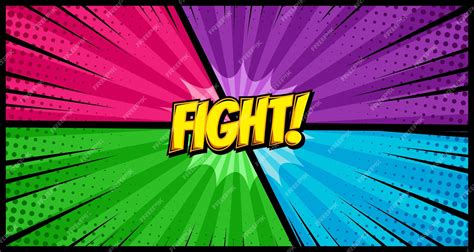 대 Vs 싸움 배경 만화 연설 버블 듀들 아트 터 일러스트레이션 프리미엄 벡터