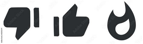 Set Of 3 Icons Social Network Vector Collection Thin Line Web Icon Set Quality Icon Linear