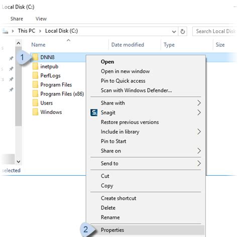 Set Up The Dnn Folder And The User Account