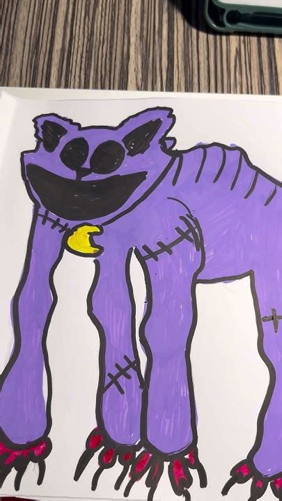 страница для бука по игре поппи плей тайм кет неп Cat Nap рисунок Art рисование