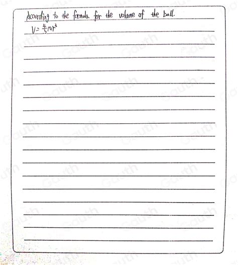 Solved 16 The Formula Of Volume Of Sphere Is ★ π R2l A π R3l 43 π R3 34 π R Math